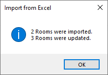 Import and Update Rooms from MS Excel
